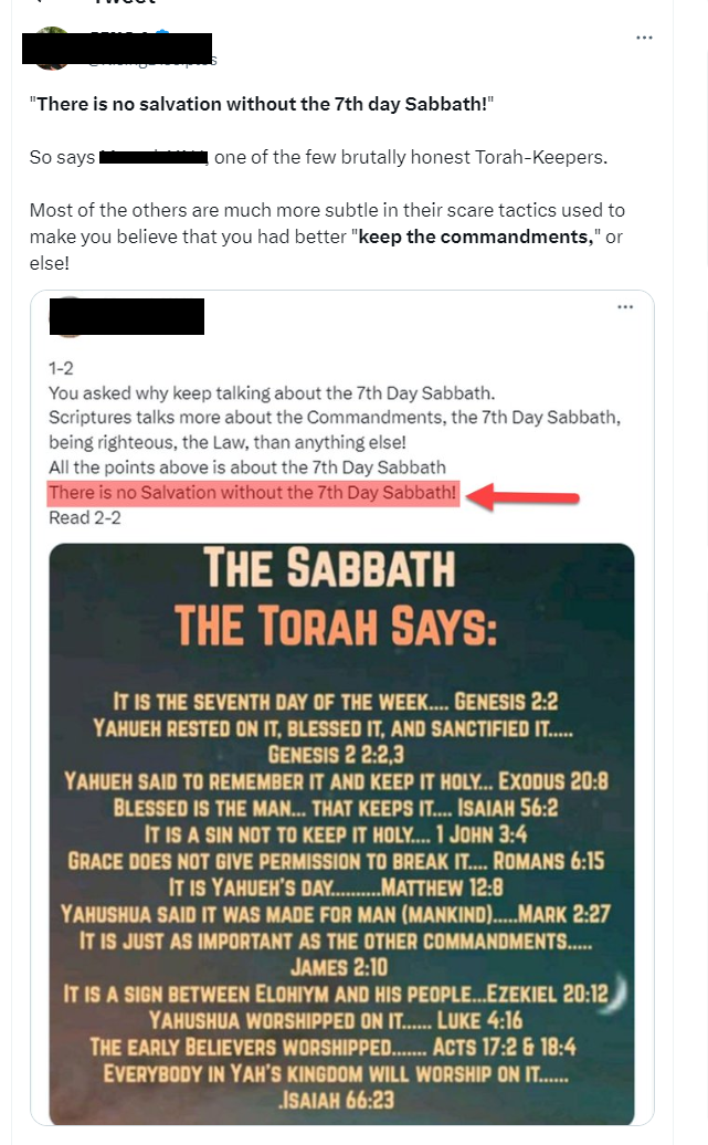 A Twitter Exchange about "Torah-Keepers" - American Torah